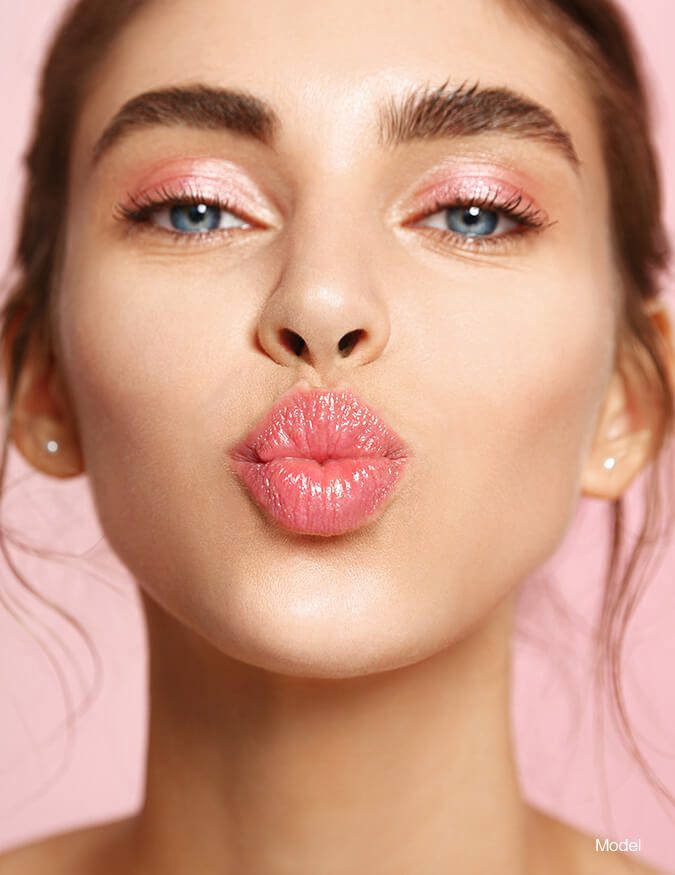 Puckering Lips Side View